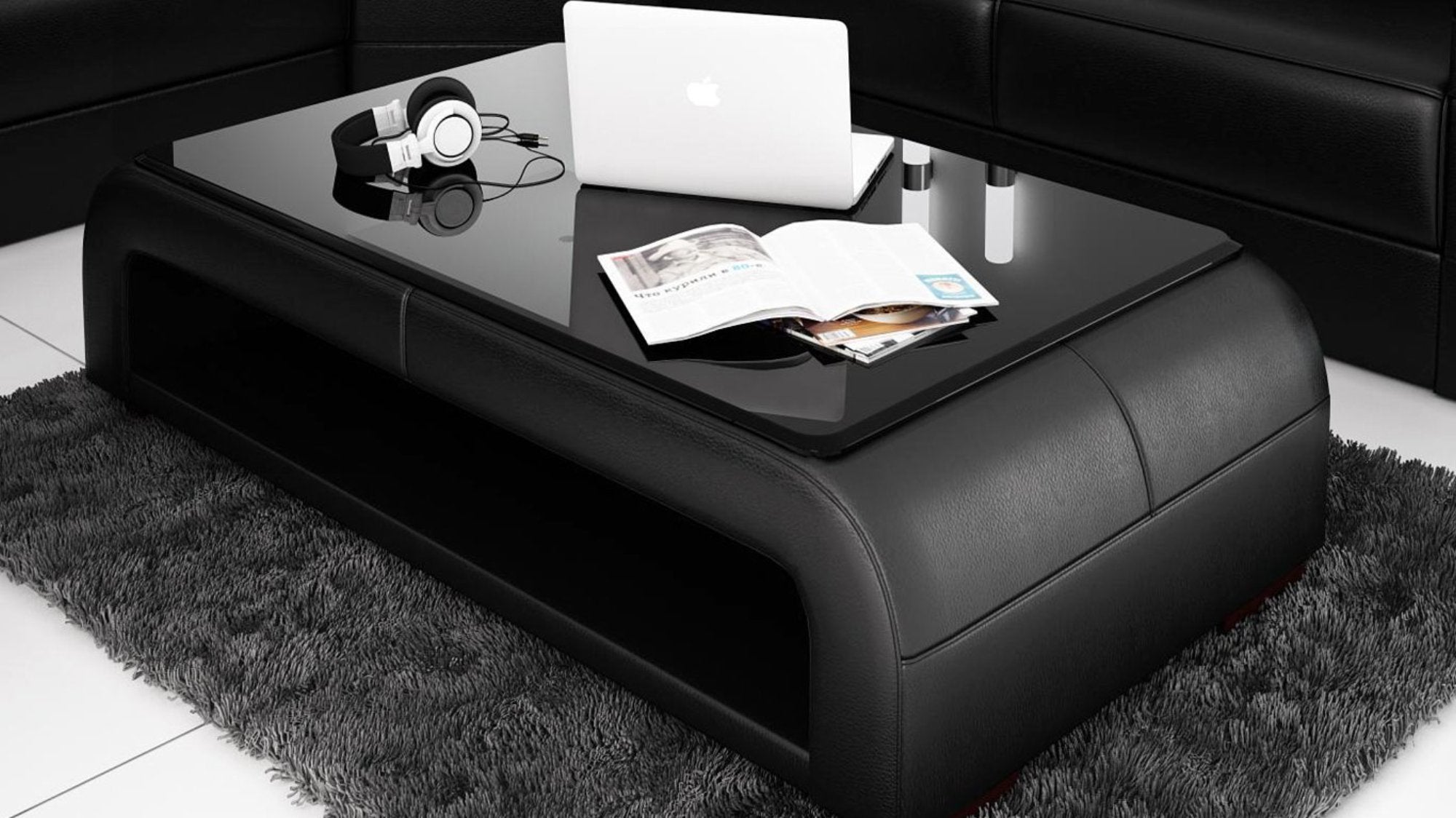 Spectacular Leather Coffee Table - Online Furniture Store - My Aashis