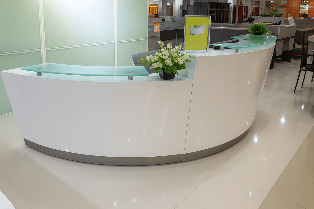 Semi-Circle Reception Desk For Office: Stylish and Practical - Online ...