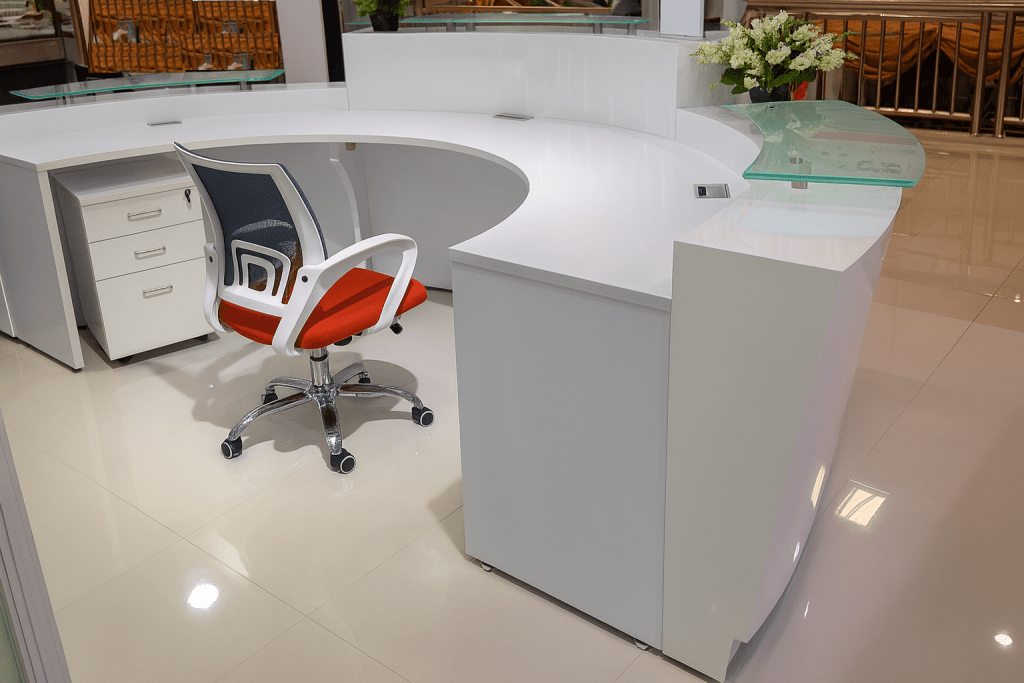 Semi-Circle Reception Desk For Office: Stylish and Practical - Online ...