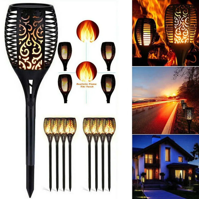 Modern LED Solar Torch Lights For Outdoor - Online Furniture Store - My ...