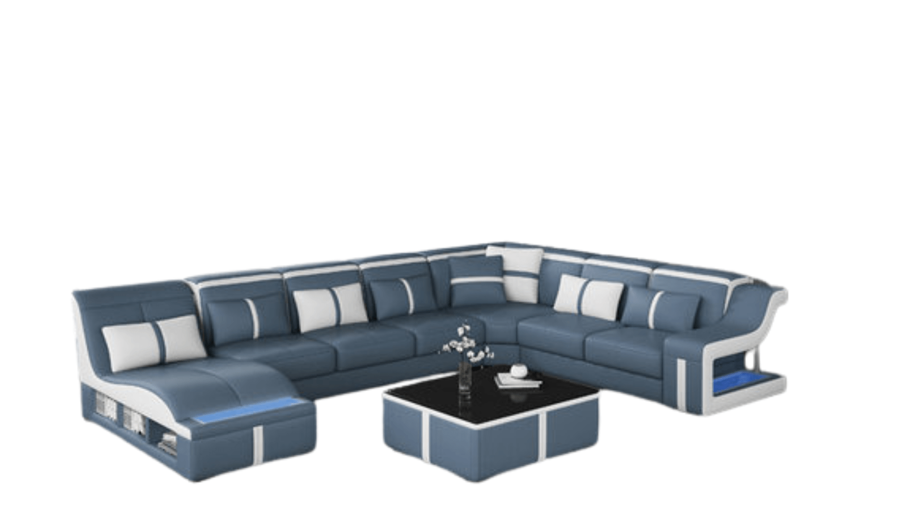 LED Sectional Modern Leather Sofa for Your Home - Online Furniture ...