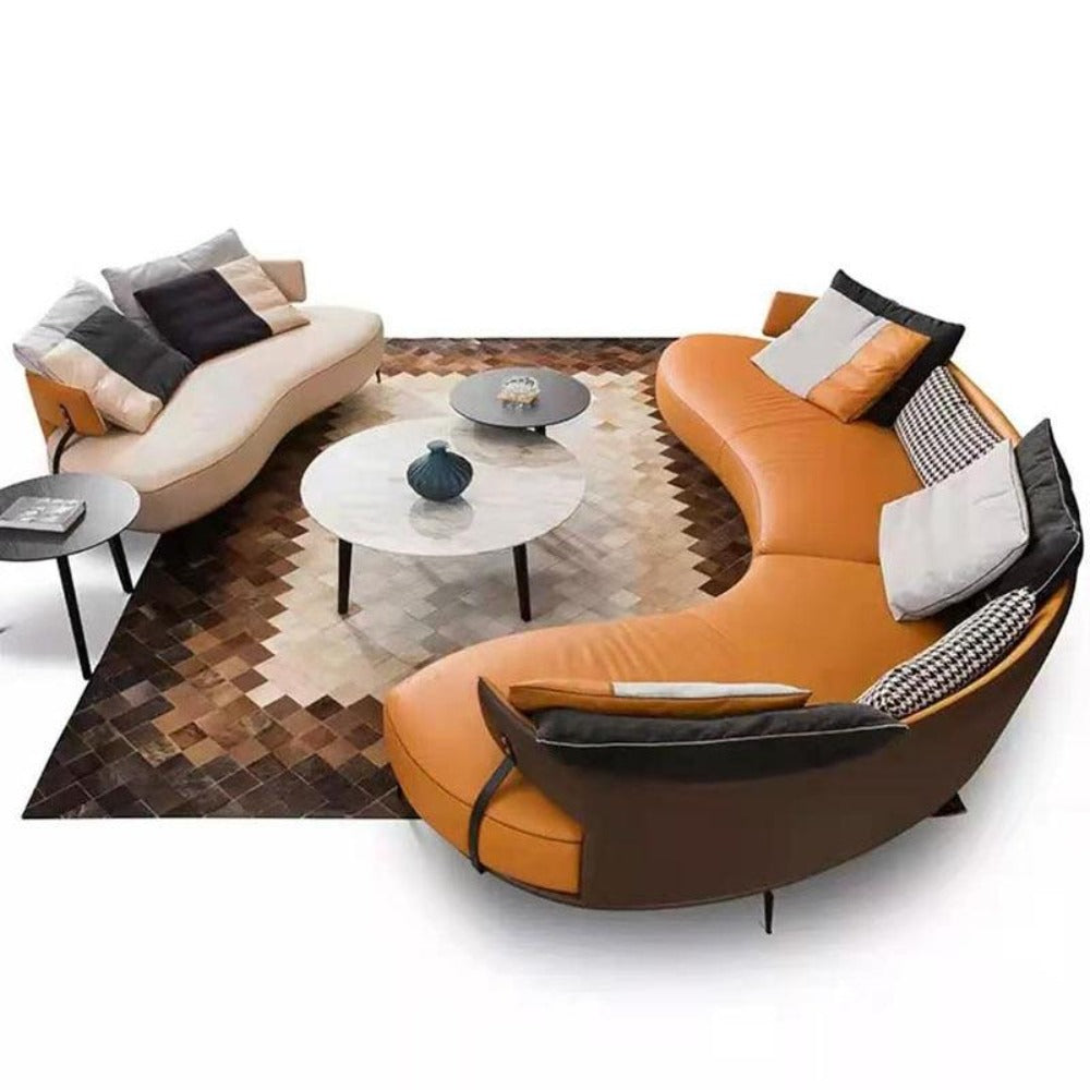 Small Curved Leather Sofa Uk | Cabinets Matttroy