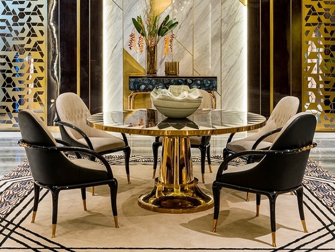 Spherical Wooden Dining Table - Online Furniture Store - My Aashis