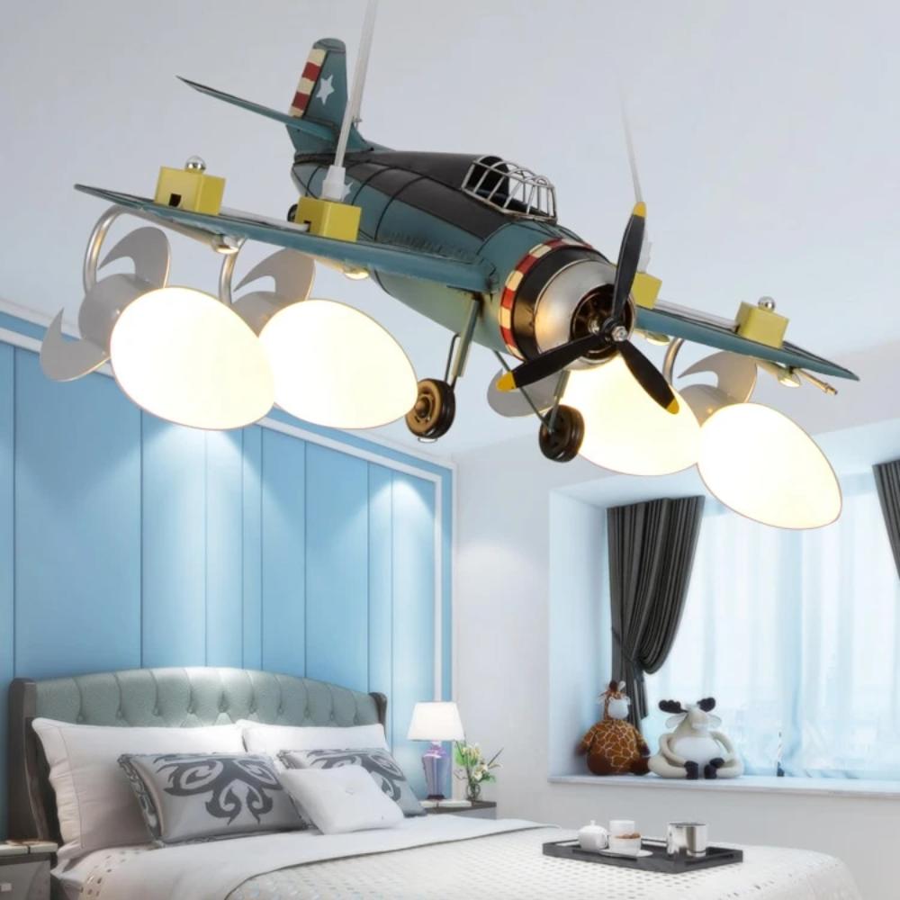 Contemporary Airplane Pendant Ceiling Light for Kids Bedroom - Online ...