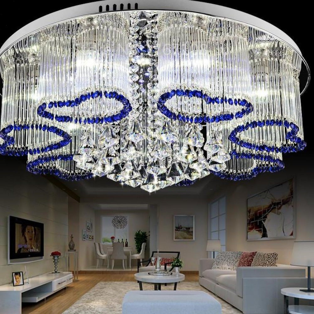 Crystal Round Luxury LED Ceiling Light - Online Furniture Store - My Aashis