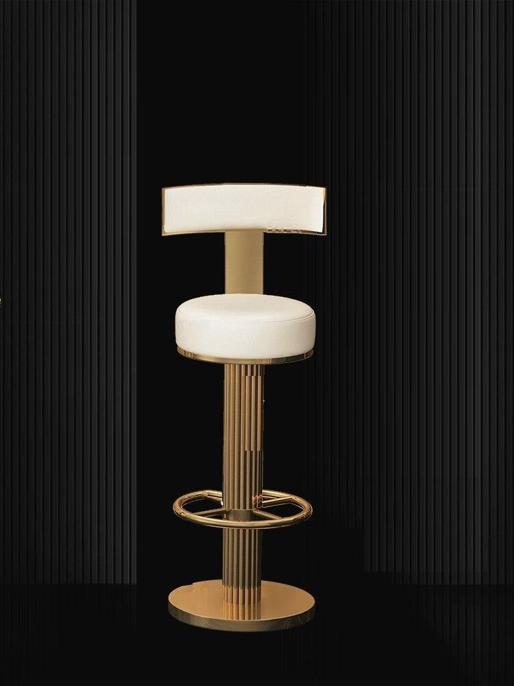 Set of 2 High Defined Light Luxurious Leather High Raised Chairs ...