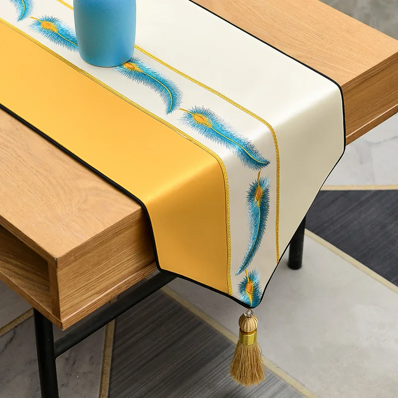 Marvelous Tasseled Embroidered Table Polyester Runner - Online ...