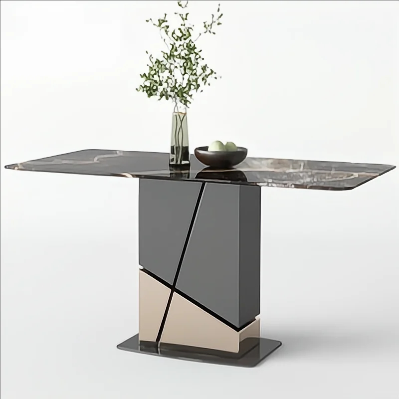 Modern Marble Top Rectangular Dining Table Design