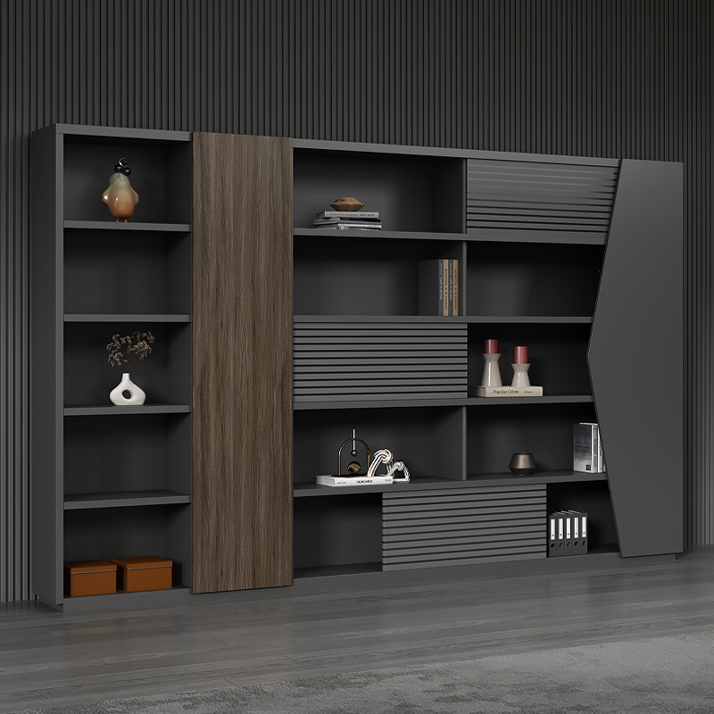 Wooden File Cabinet With Baffle Doors – Stylish Storage